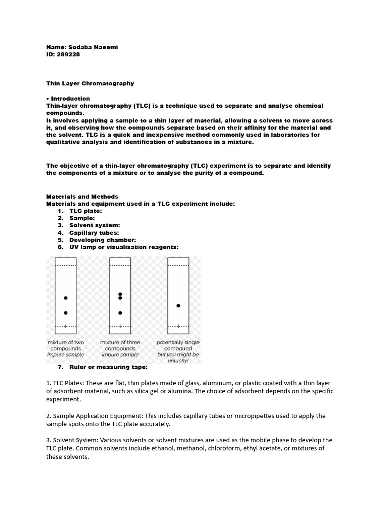 Document | PDF | Thin Layer Chromatography | Materials