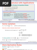 Calculus I Product and Quotient Rule Practice Problems | PDF ...