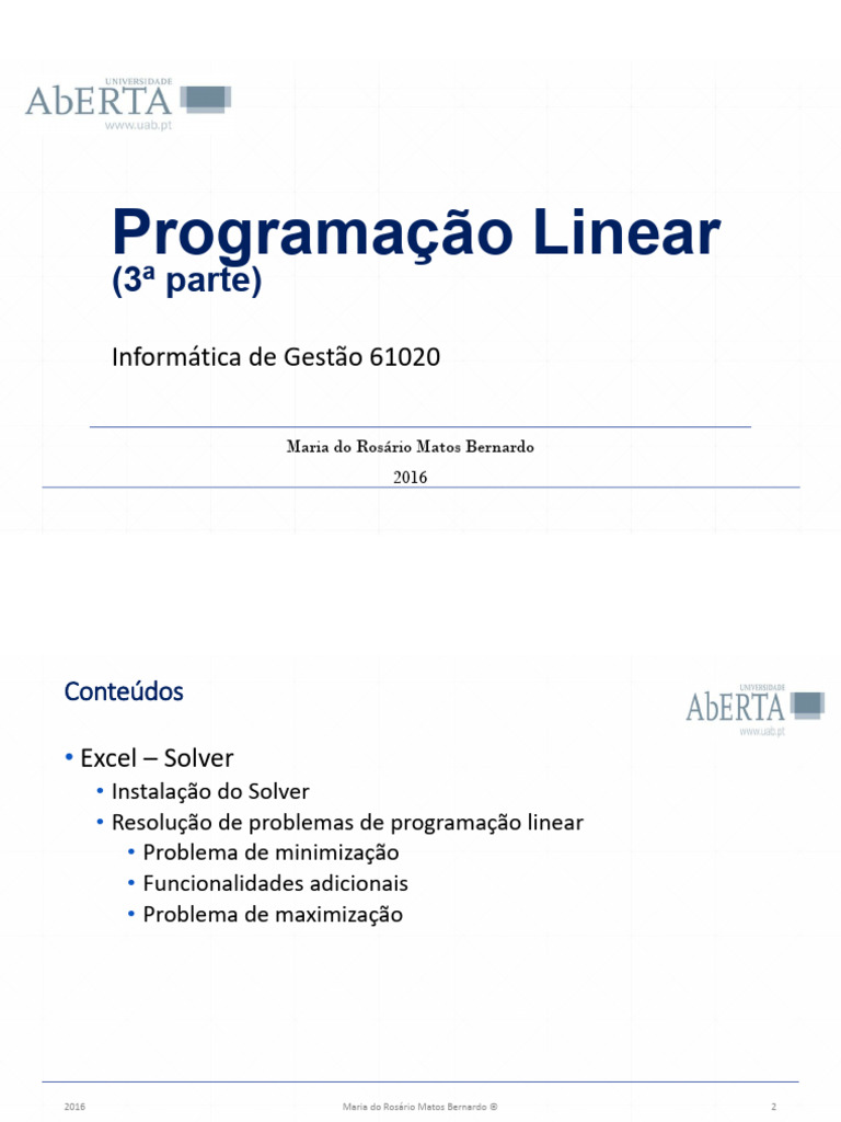 Programação Linear - 3parte | PDF