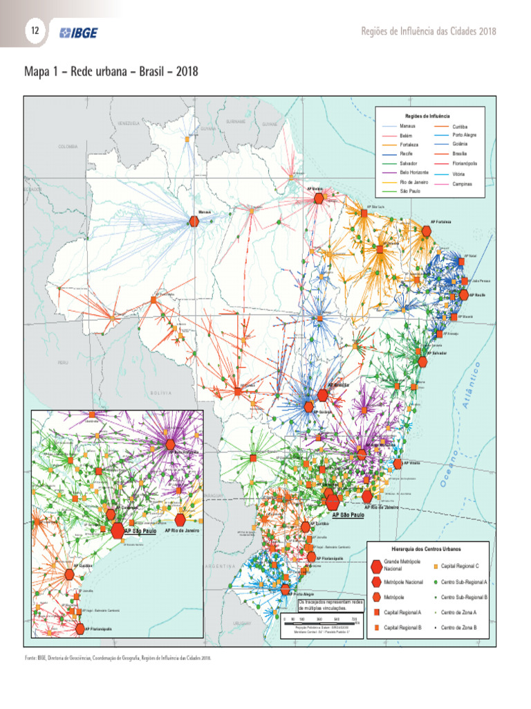 Mapa - 1 Rede - Urbana Brasil 2018 | Download grátis PDF | Urbanização ...