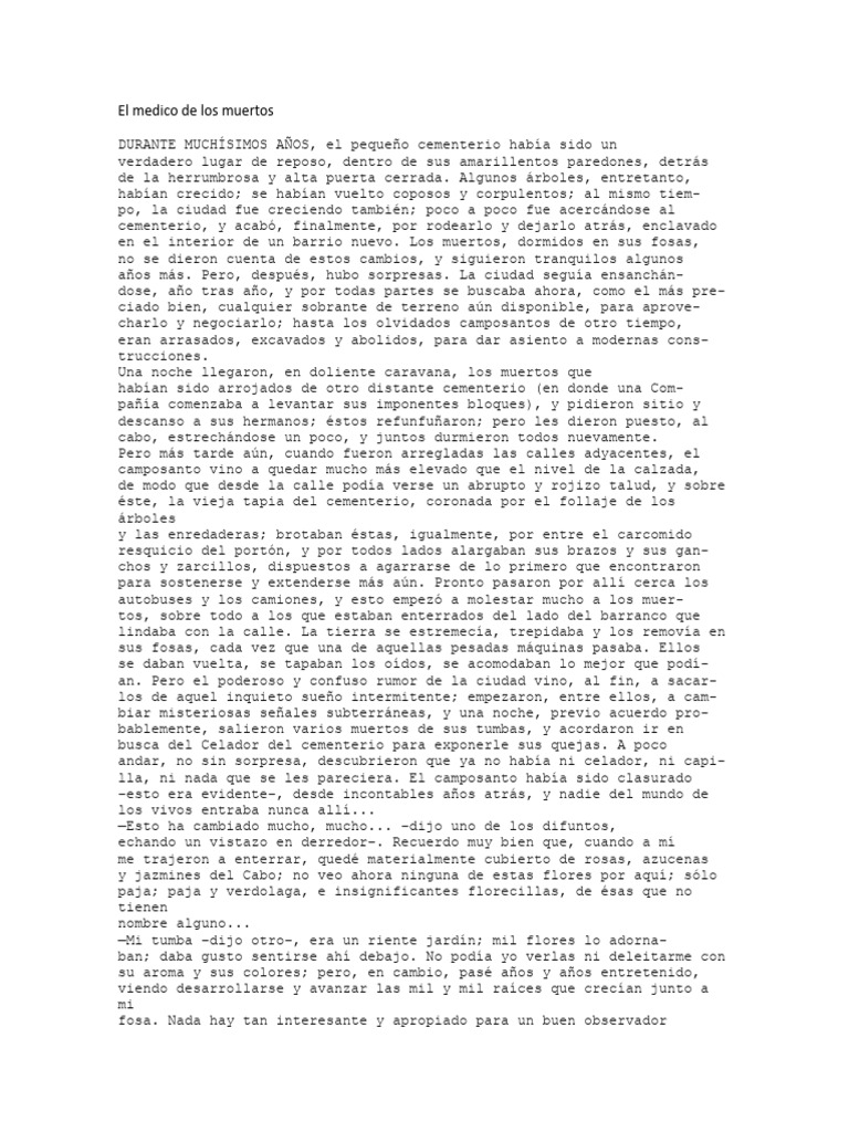 El Medico de Los Muertos | PDF