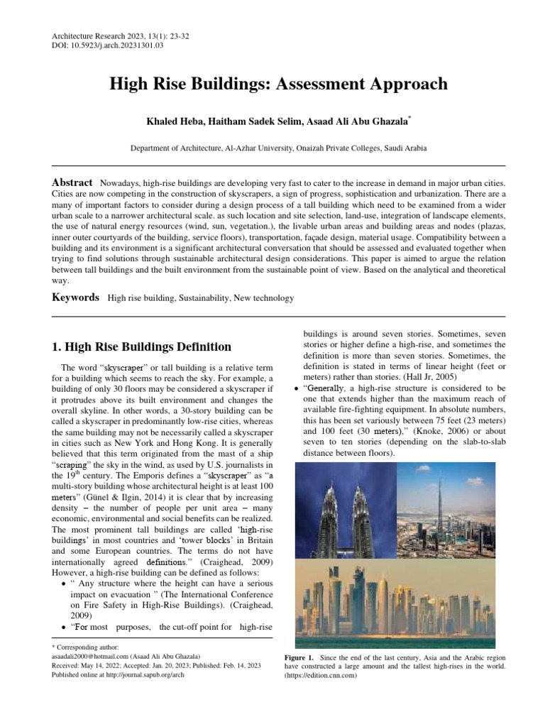 High Rise Buildings Assessment Approach | PDF