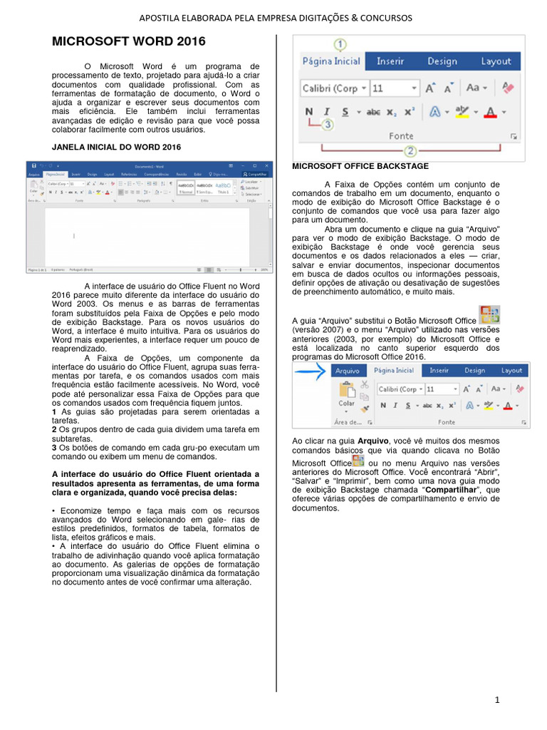 Guia Prático do Microsoft Word 2016 | PDF | Programas | Informática