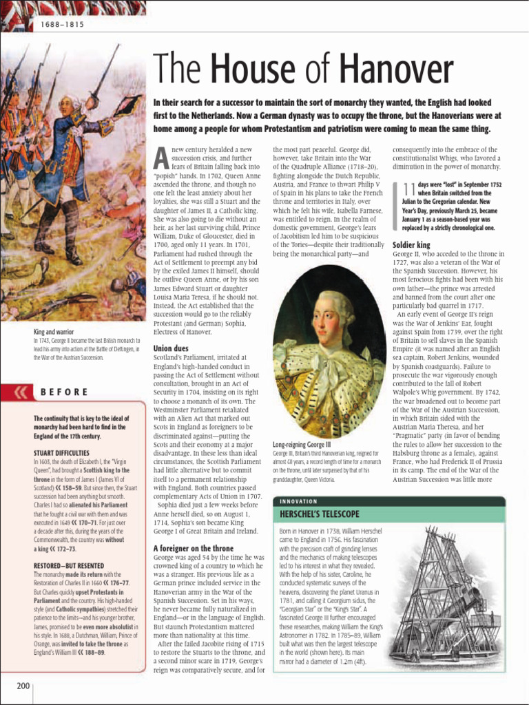 Hanoverian Monarchy in Britain | PDF | Charles Edward Stuart | Jacobitism