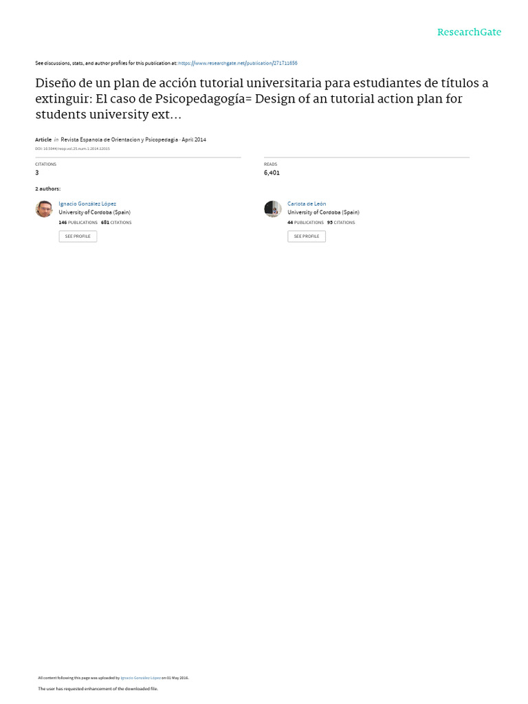 Diseno de Un Plan de Accion Tutorial Universitaria | PDF | Maestros | Evaluación