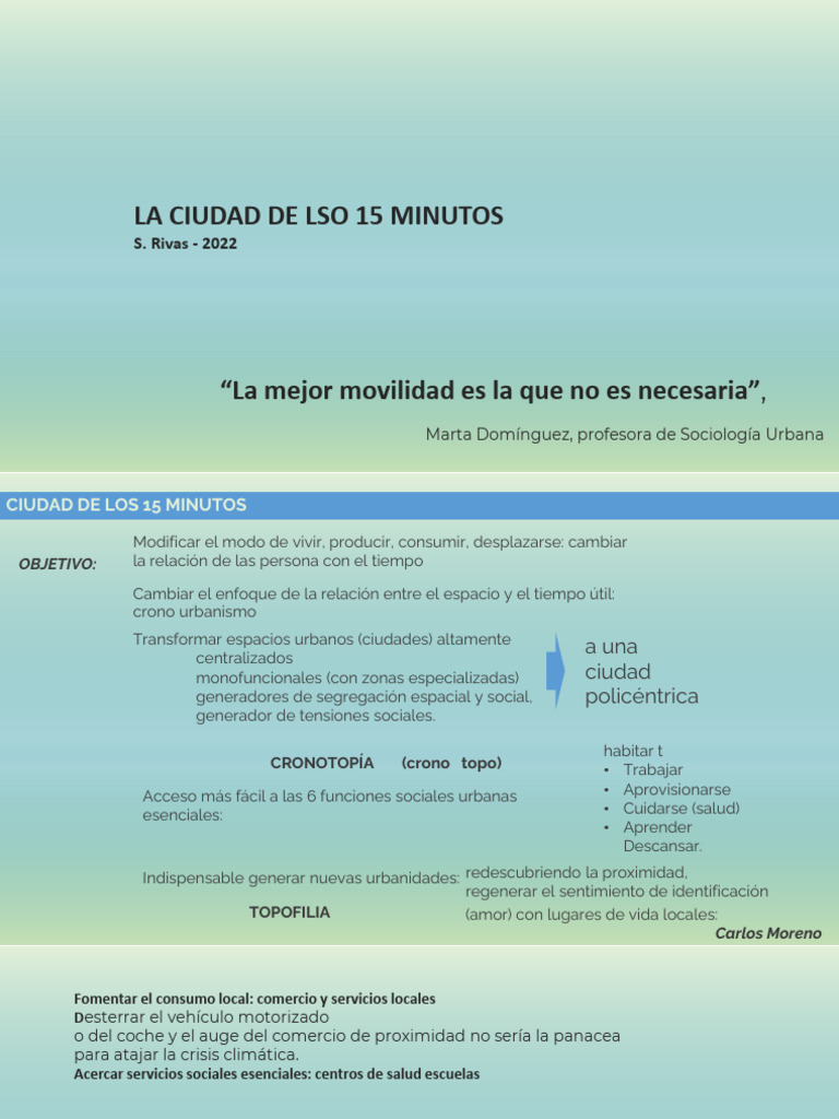 13 La Ciudad De Los 15 Minutos Pdf Peatonal