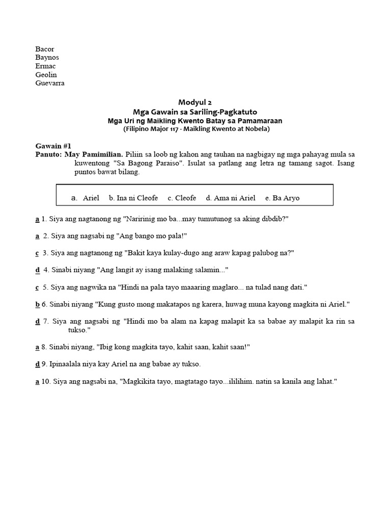 GROUP 1 - Week 8 - Modyul 2 | PDF