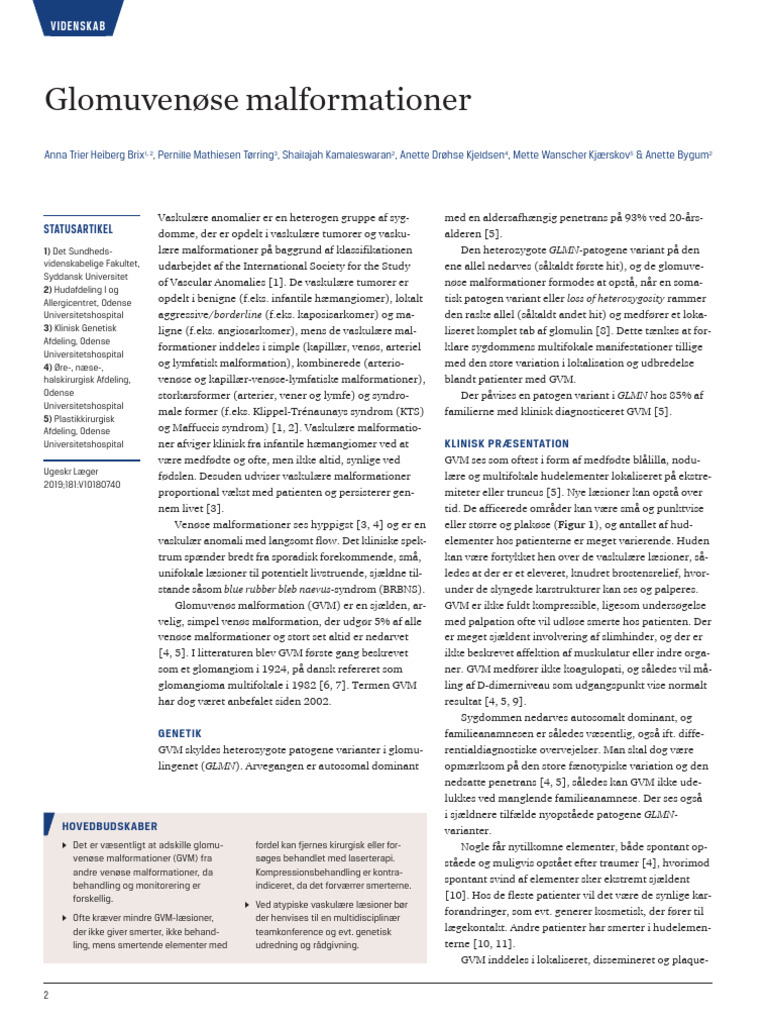 33 GMV Malformations Ana | PDF