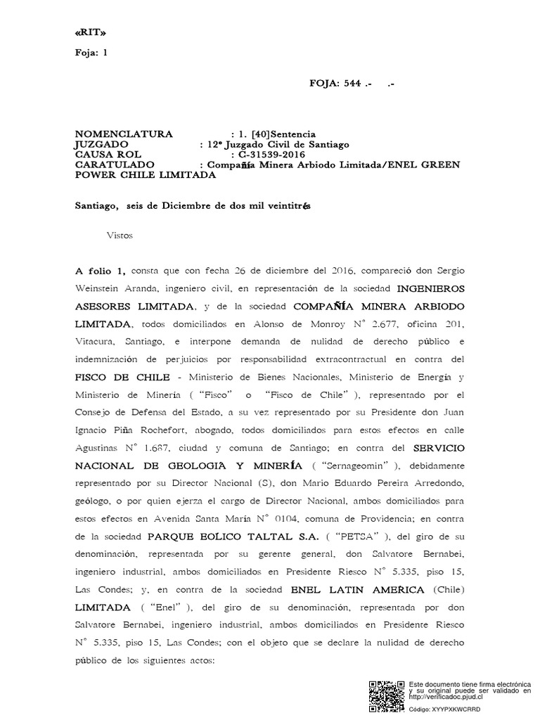 SJL Arbiodo C Enel Green | PDF | Minería | Propiedad