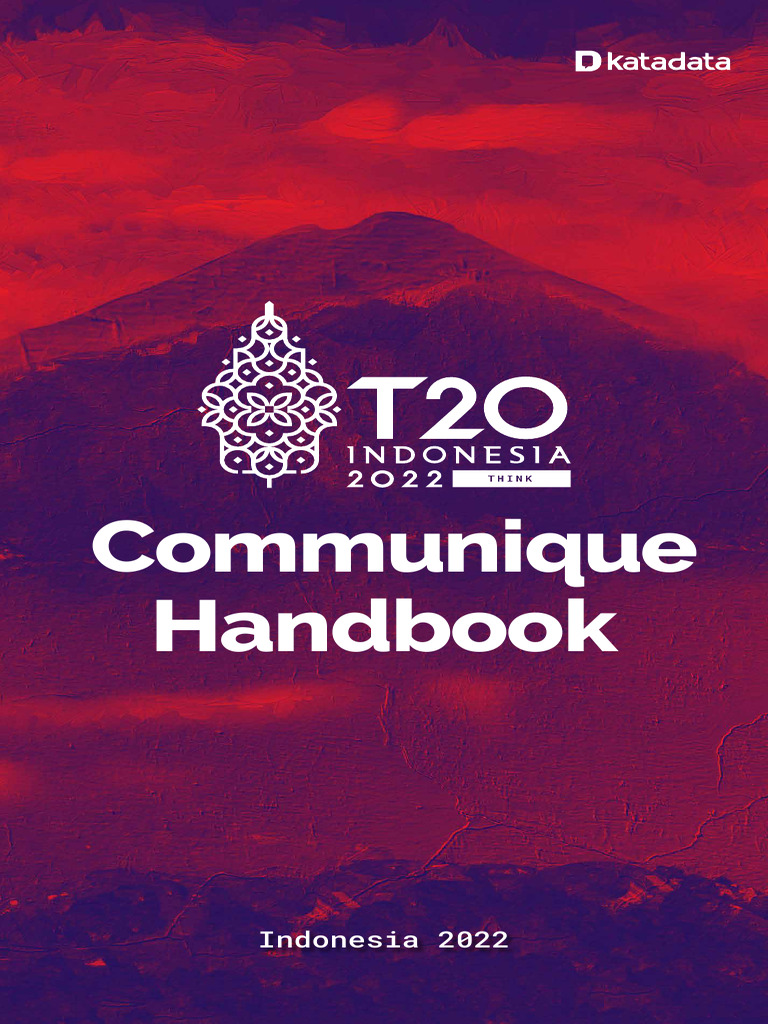 Katadata T20 Communique Handbook 2022 | PDF | Sustainability | Infrastructure