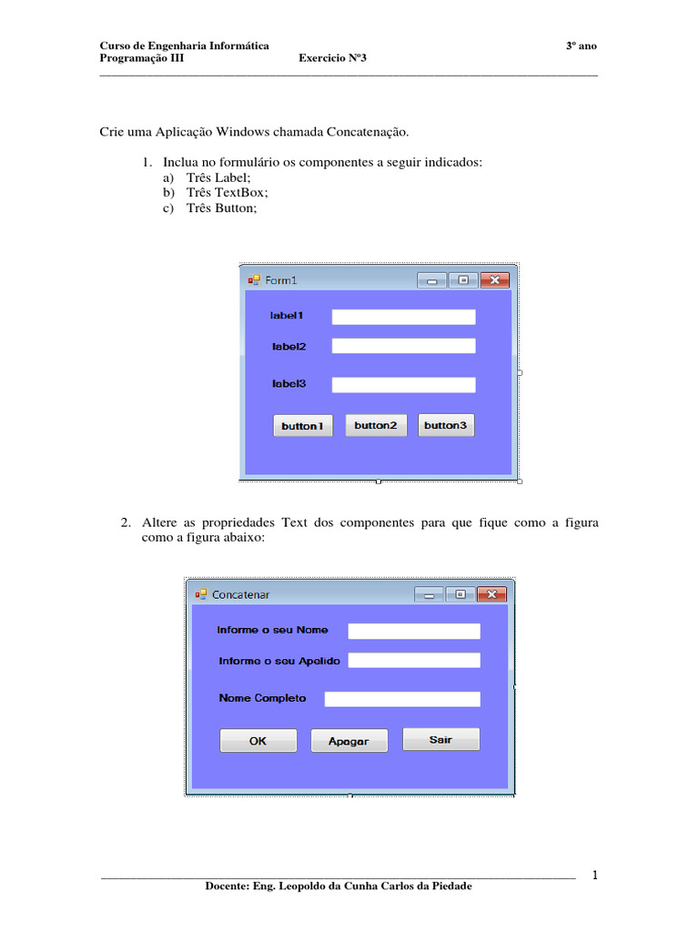 Exercicio 3 Concatenação De Duas Strings Pdf 