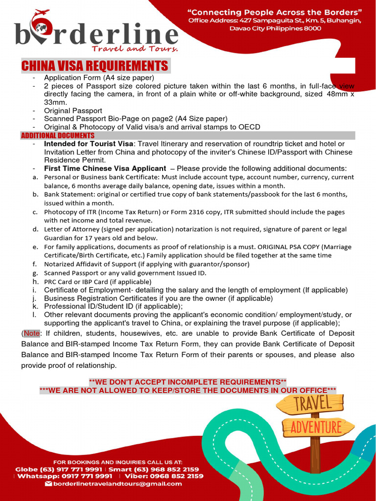 China Visa Requirements | PDF | Travel Visa | Passport