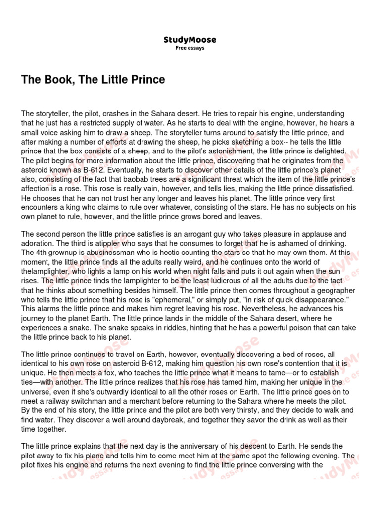 The Book, The Little Prince | PDF