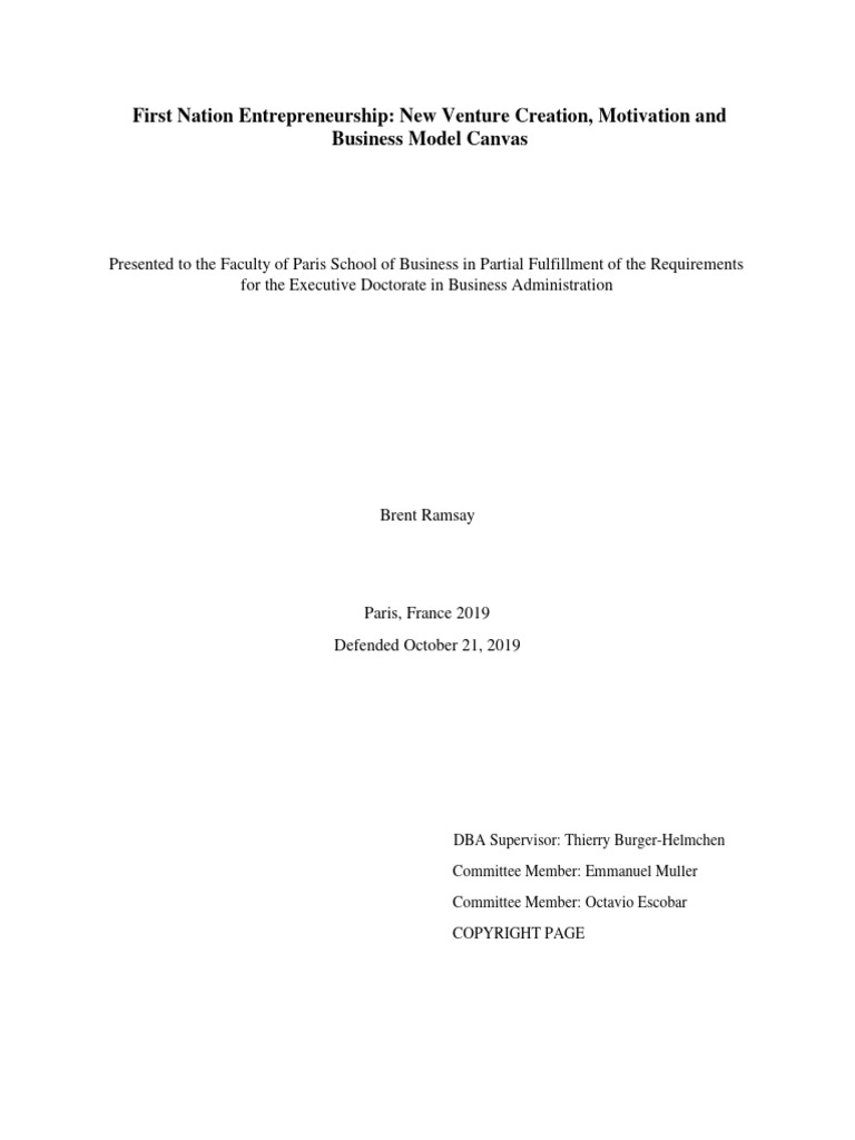 Indigenous Research - DR - Brent Ramsay | PDF | Entrepreneurship | Business