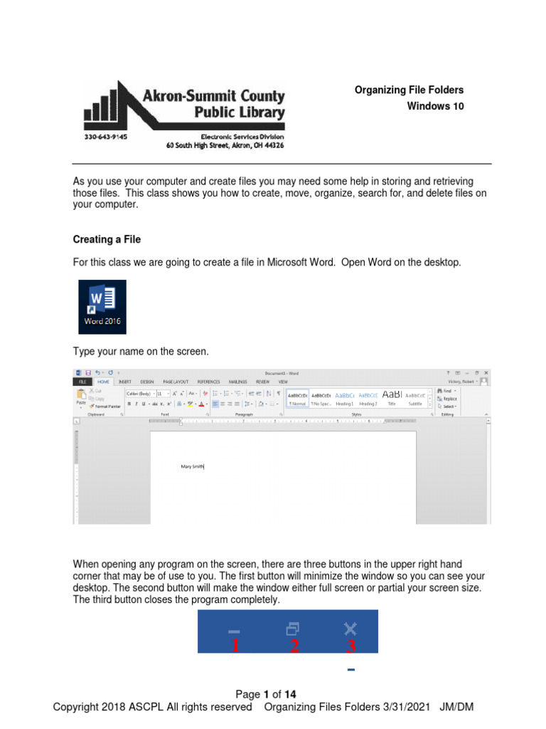 Organizing File Folders WINDOWS 10 | PDF | Usb Flash Drive | Computer File