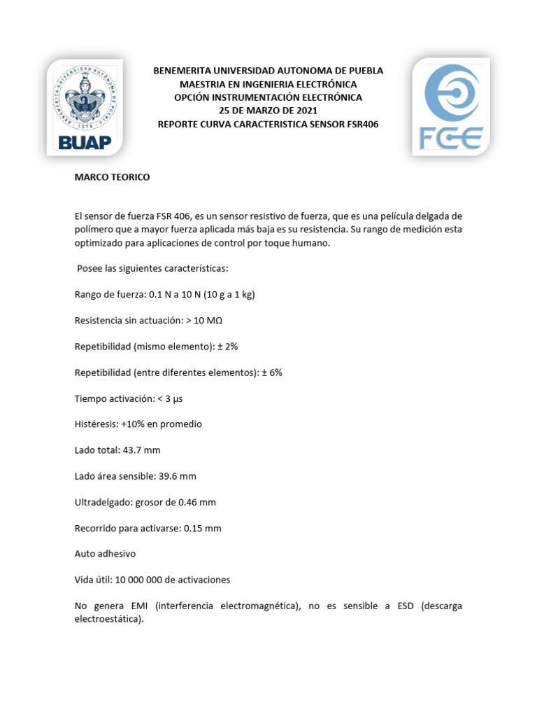 Caracterizacion FSR 406 | PDF