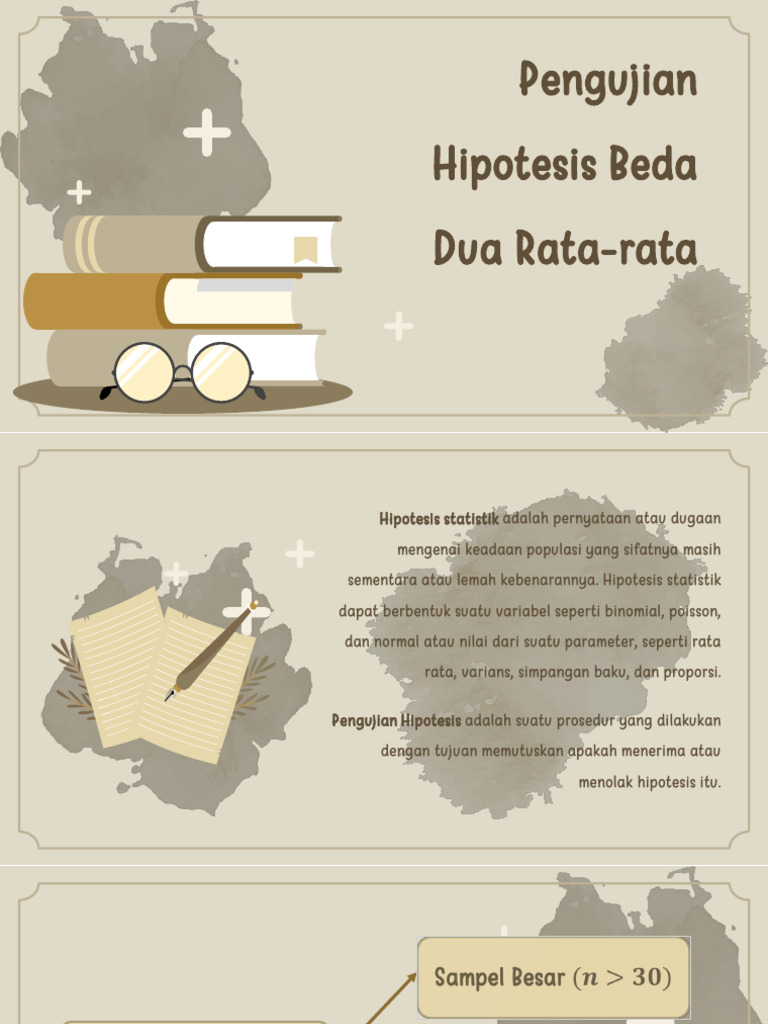 Uji Hipotesis Beda Dua Rata-Rata | PDF | Metode & Bahan Ajar