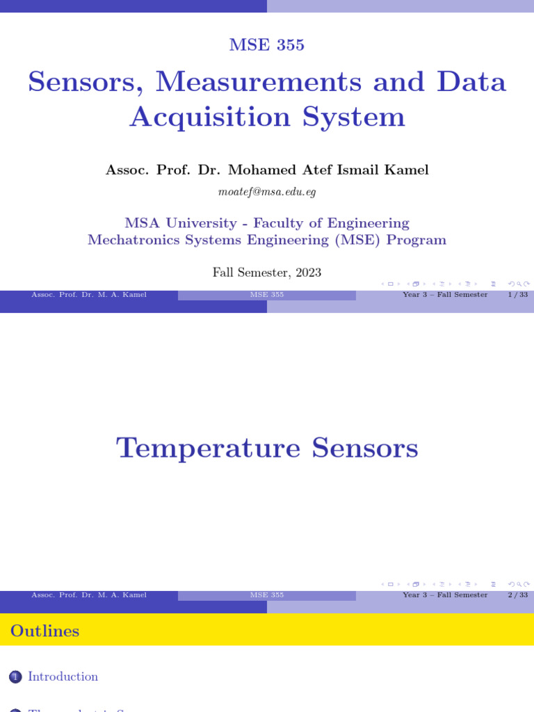 04 Temperature Sensors | PDF | Thermocouple | Electrical Resistance And Conductance
