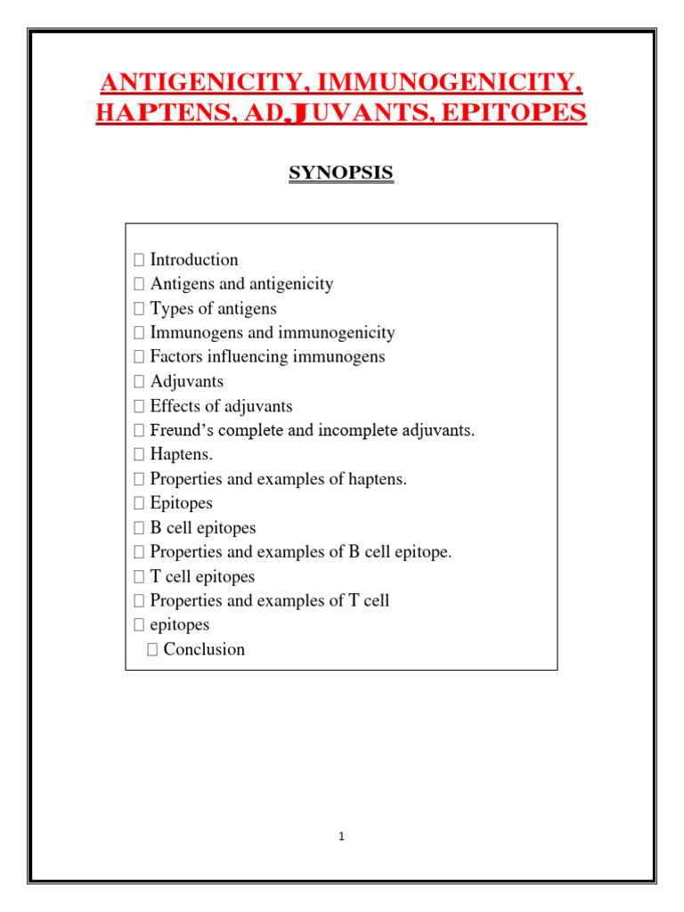 Unit-2 Immunology Notes | PDF
