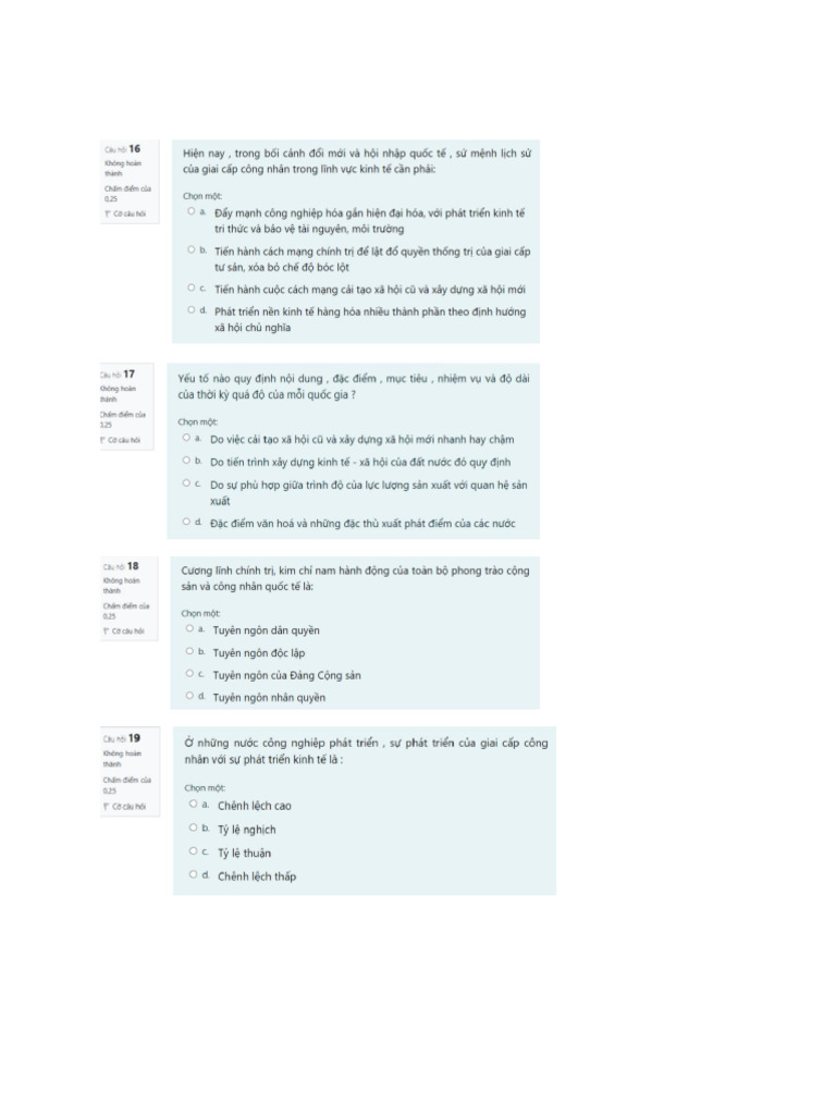 Cdtc - đề Trắc Nghiệm Cuối Kì 202 | PDF
