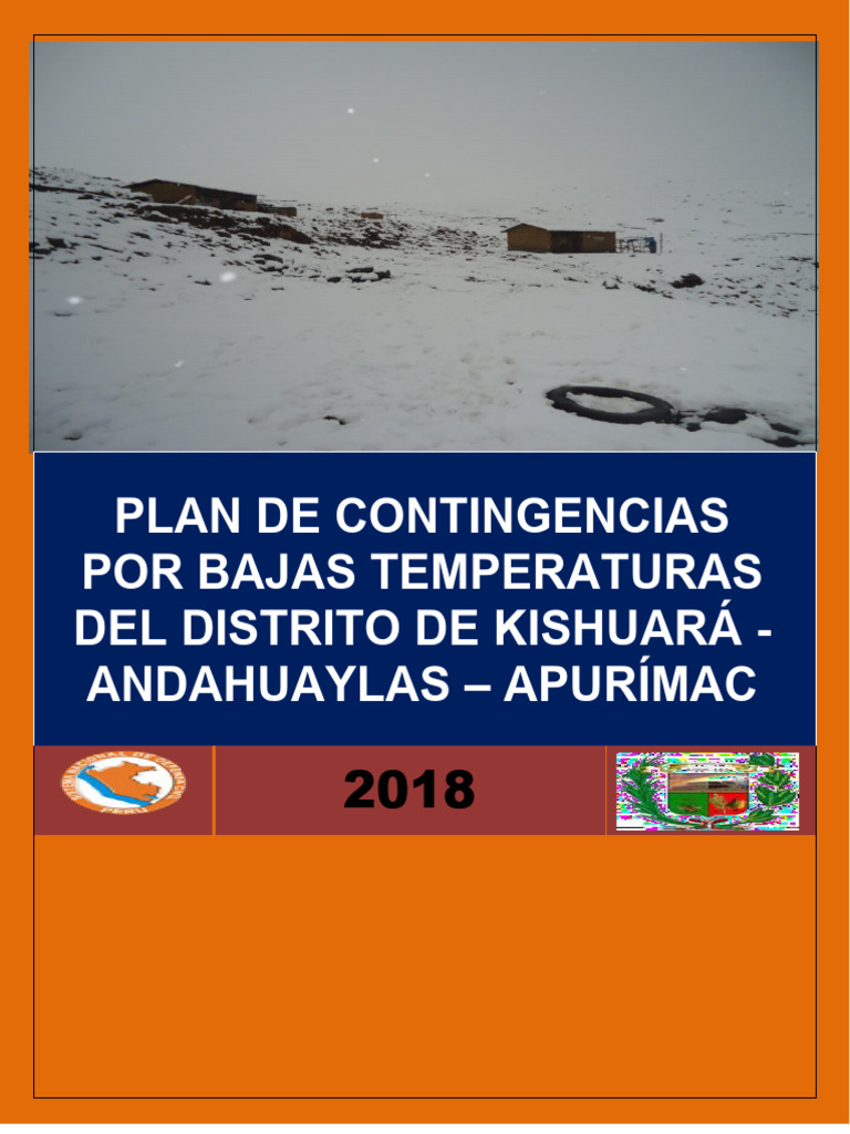 Plan de Contingencias de Bajas Temperaturas - Kishuara 2018 | PDF
