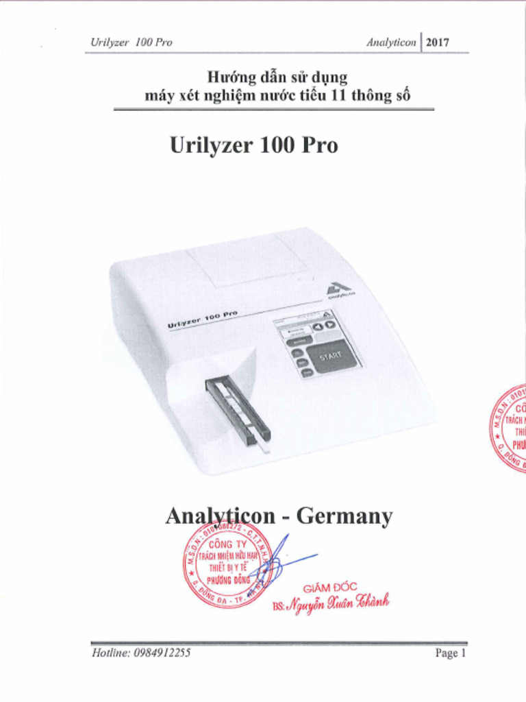 HDSD Unilyzer 100 Pro | PDF