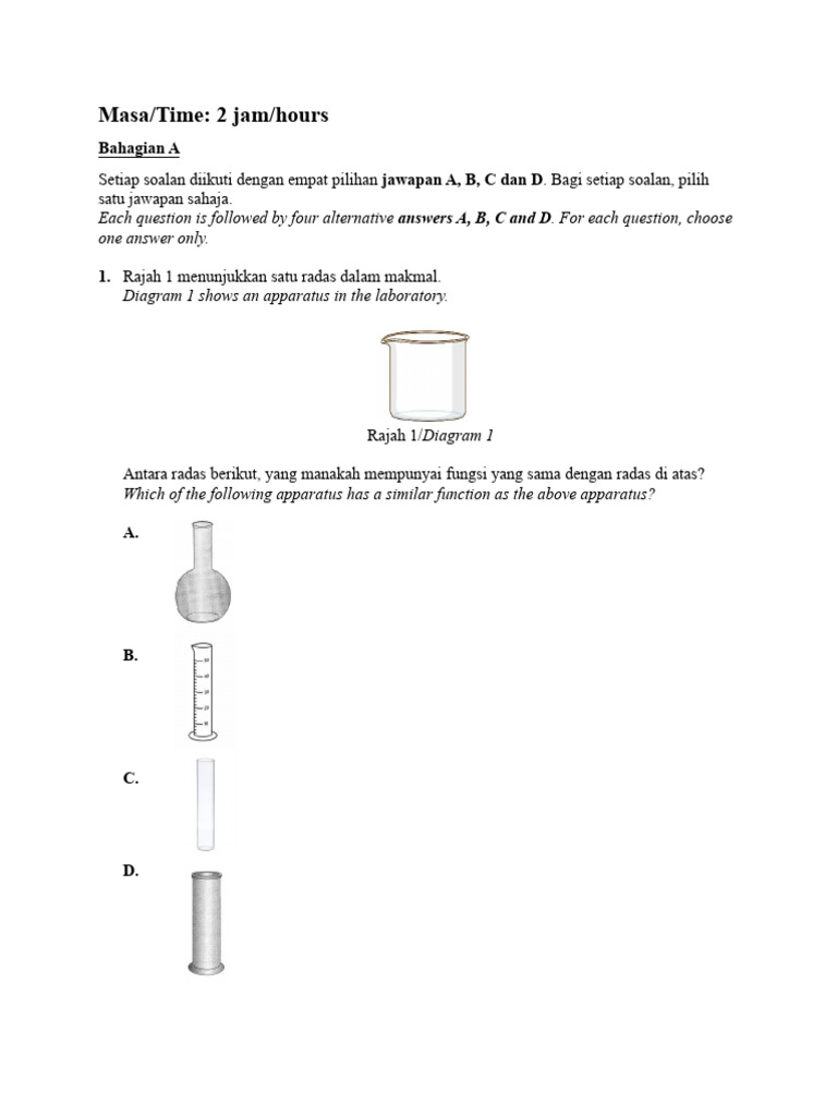 Science - (UASA) F1 - Sains DLP Model 1 - 2023 | PDF