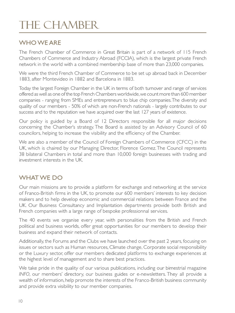 La CCFGB en Bref Et en Anglais | PDF