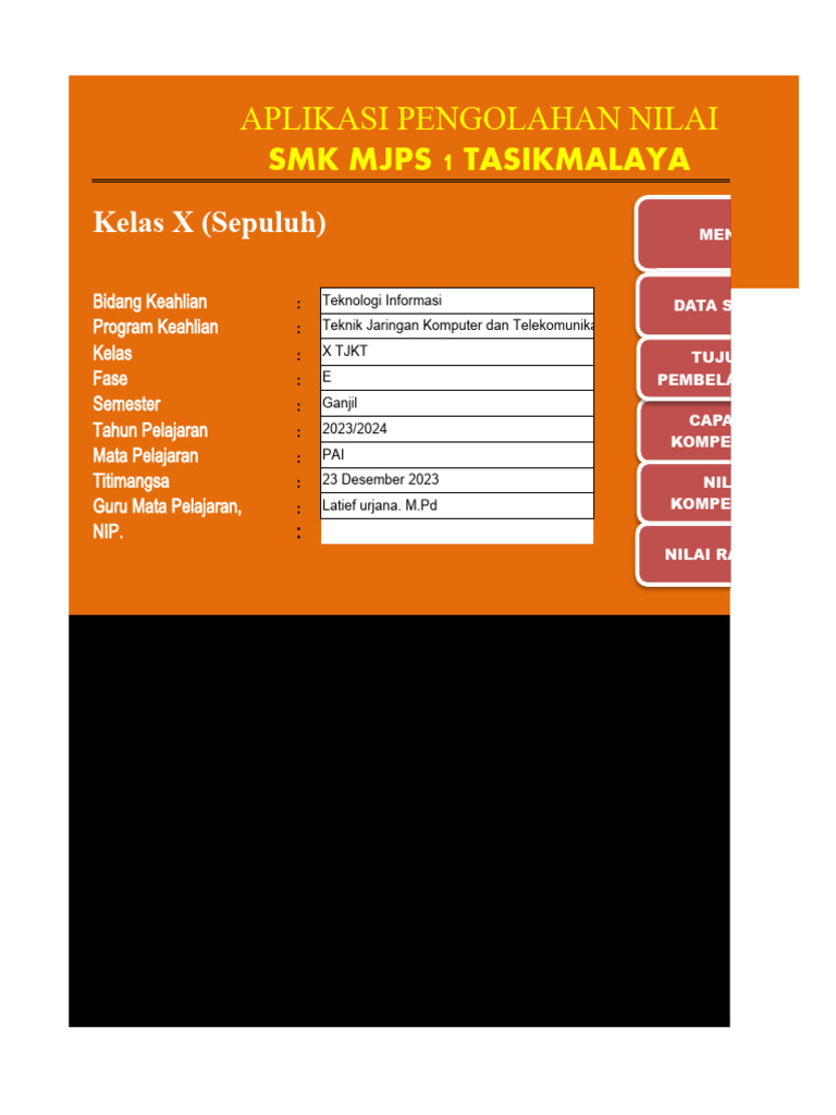 NILAI Kls X .......... MAPEL .................. Revisi | PDF