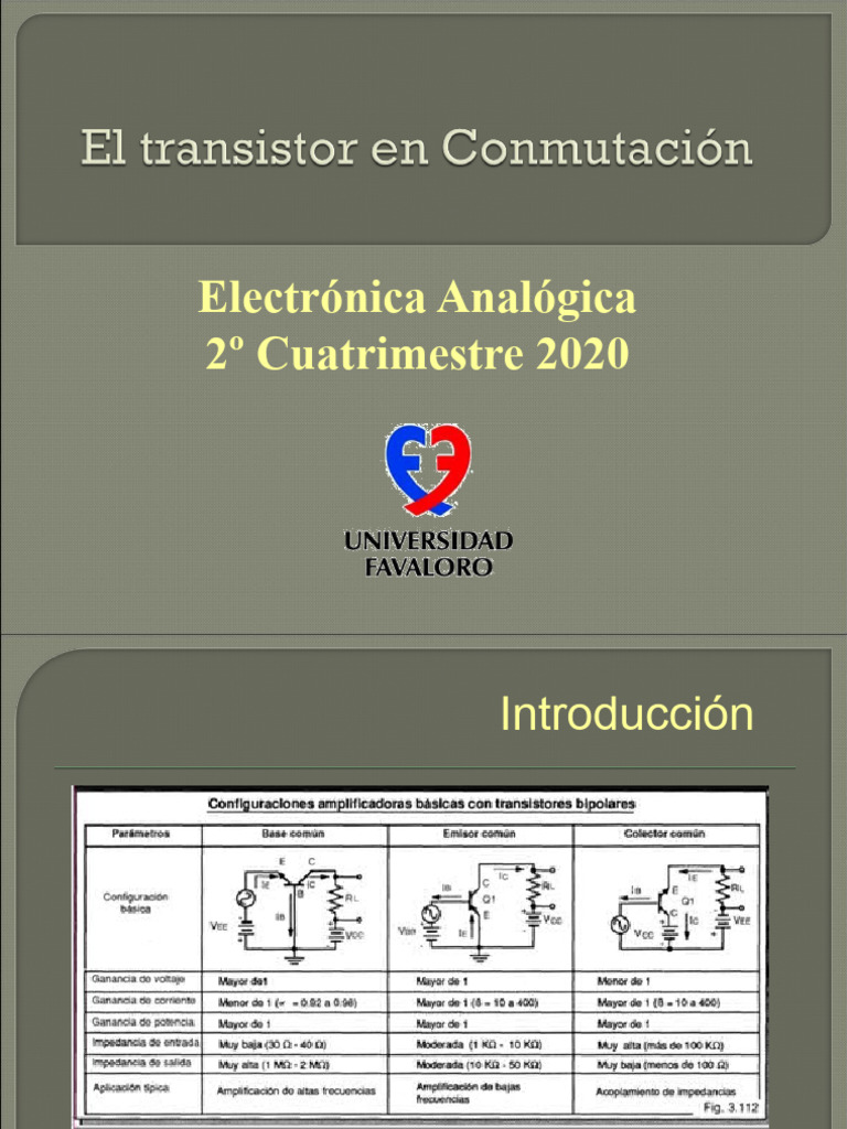 Transistor en Conmutacion | PDF | Semiconductores | Diseño