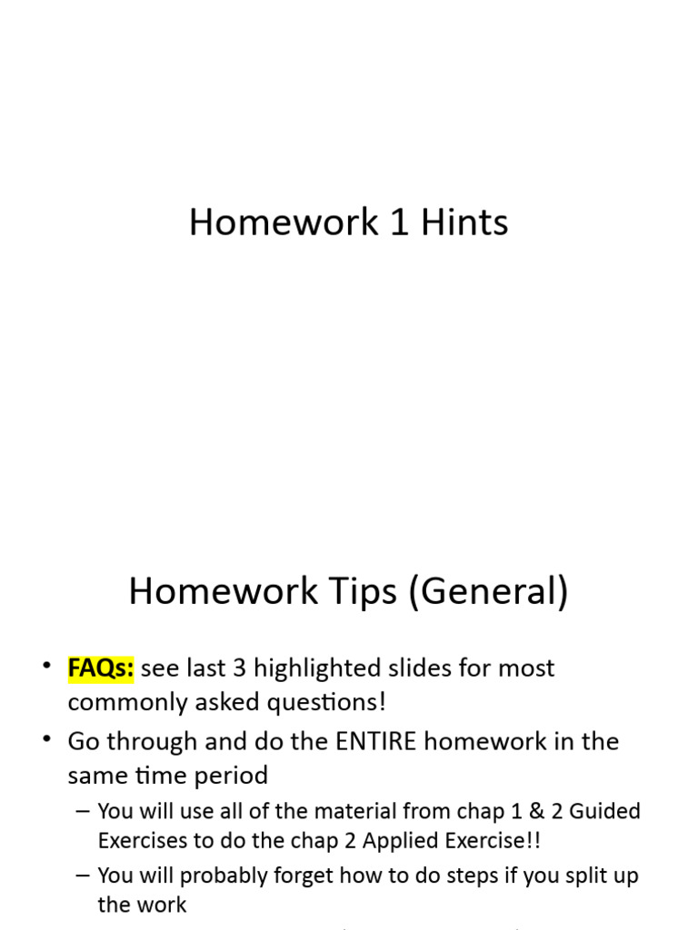 Access Homework 1 Hints | PDF
