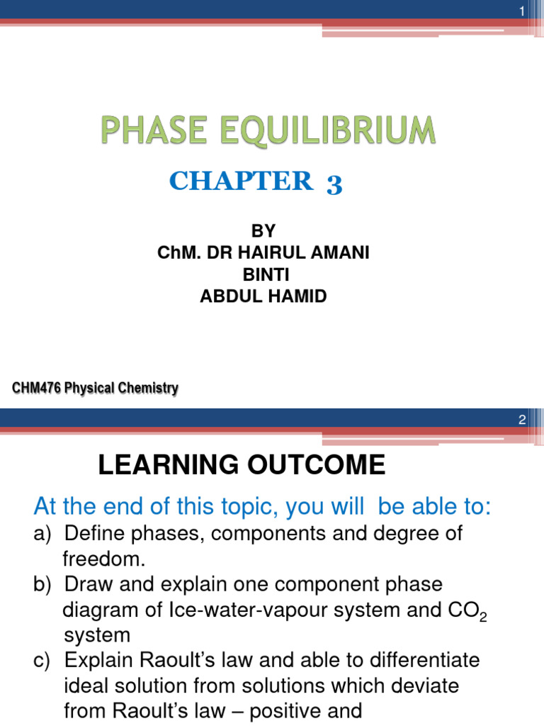 Chapter 3 - Phase Equilibrium - V2 | PDF | Phase (Matter) | Distillation