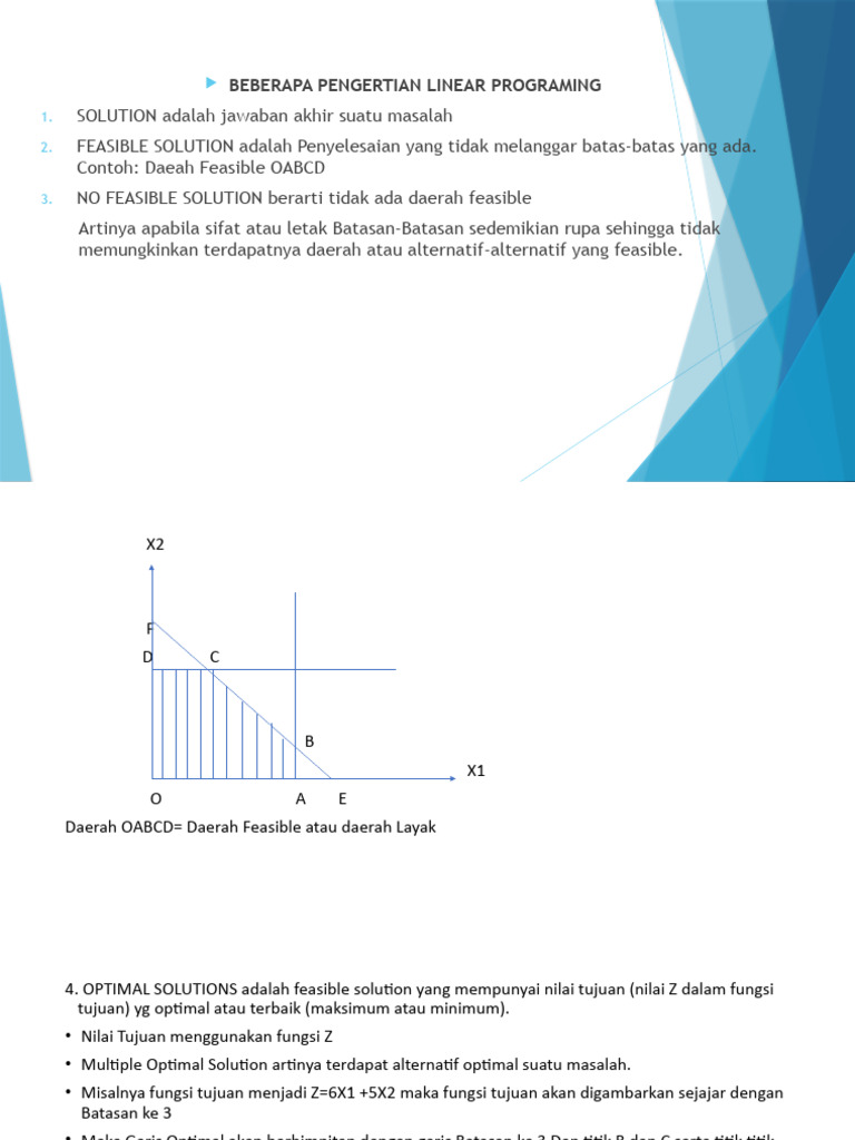 4.pengertian Dalam Linear Programing | PDF