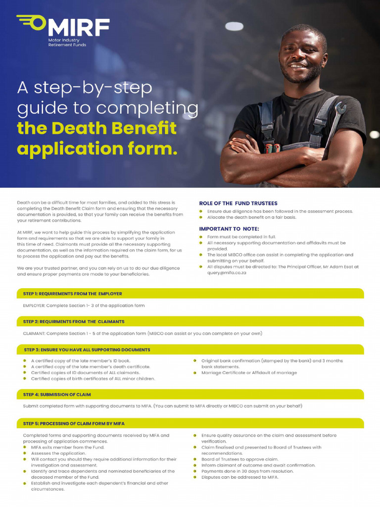 MIRF Death Benefit Step-By-Step Guide | PDF
