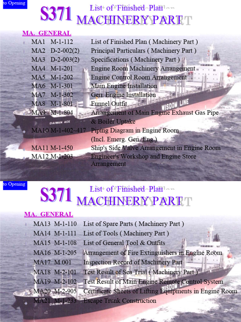 Machinery Part List | PDF