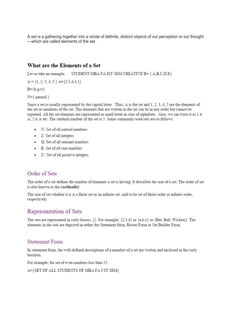 Set Theory | Download Free PDF | Set (Mathematics) | Function (Mathematics)