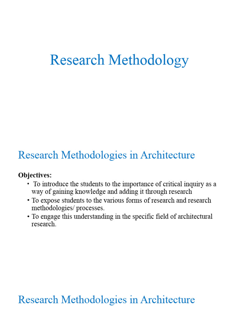 Research Methodology | PDF | Methodology | Scientific Method