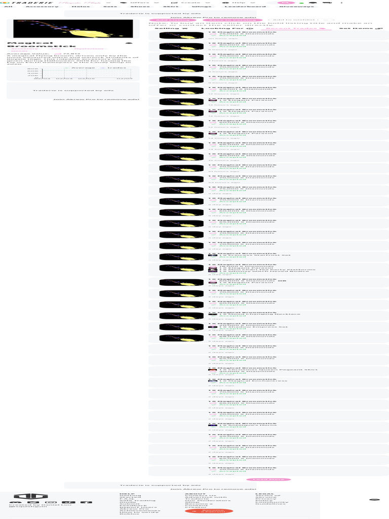 Magical Broomstick Trade Royale High (RH) Items Traderie | PDF