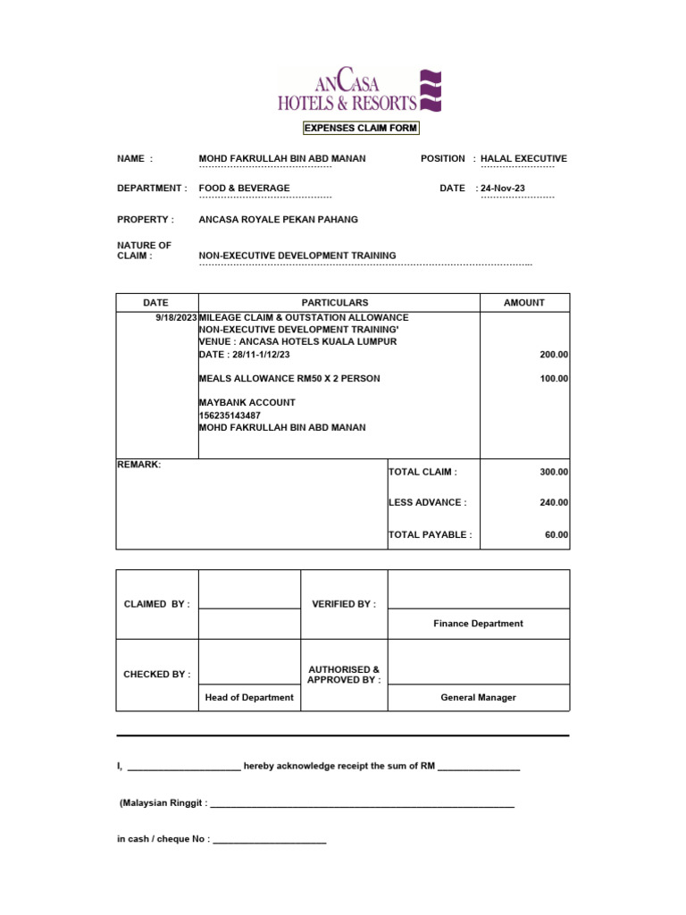 ARP - Claims Form | PDF | Financial Services | Business