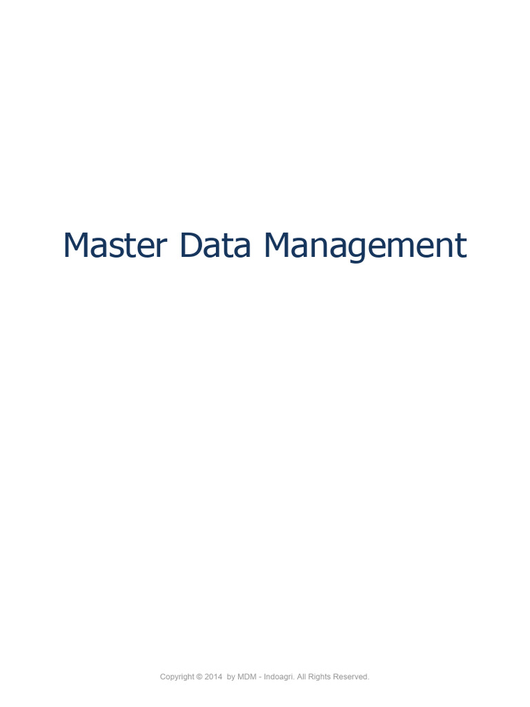 User Manual Master Data Management | PDF | Komputer