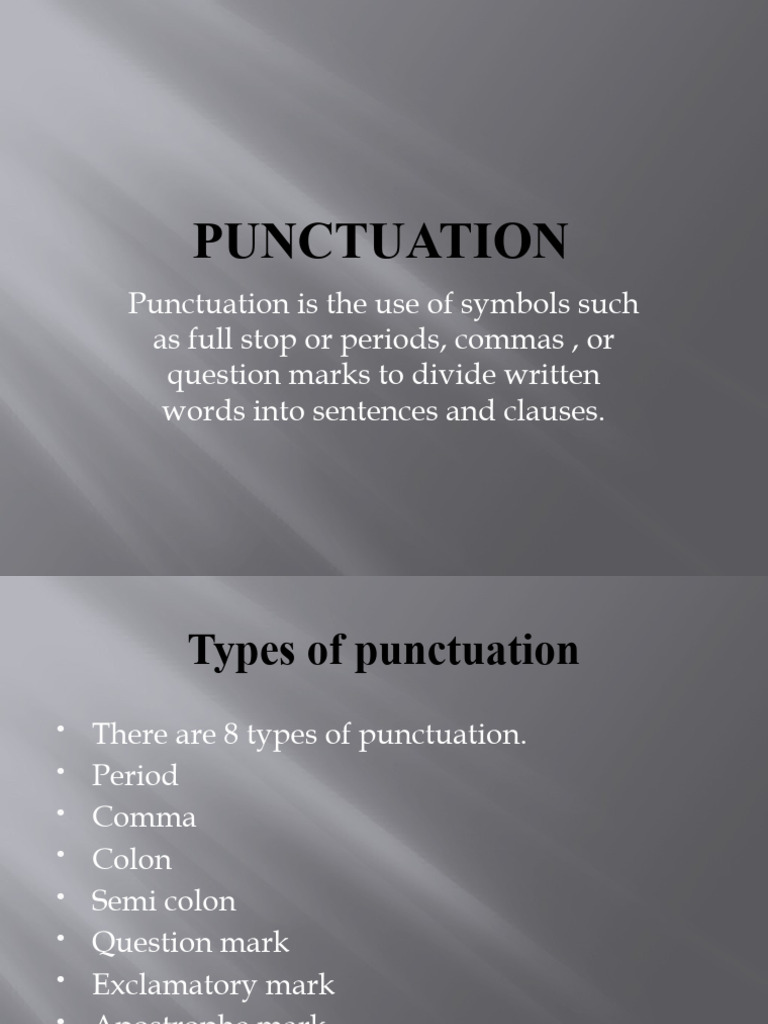 Punctuation PRESENTATION Rajat | PDF | Punctuation | Semiotics