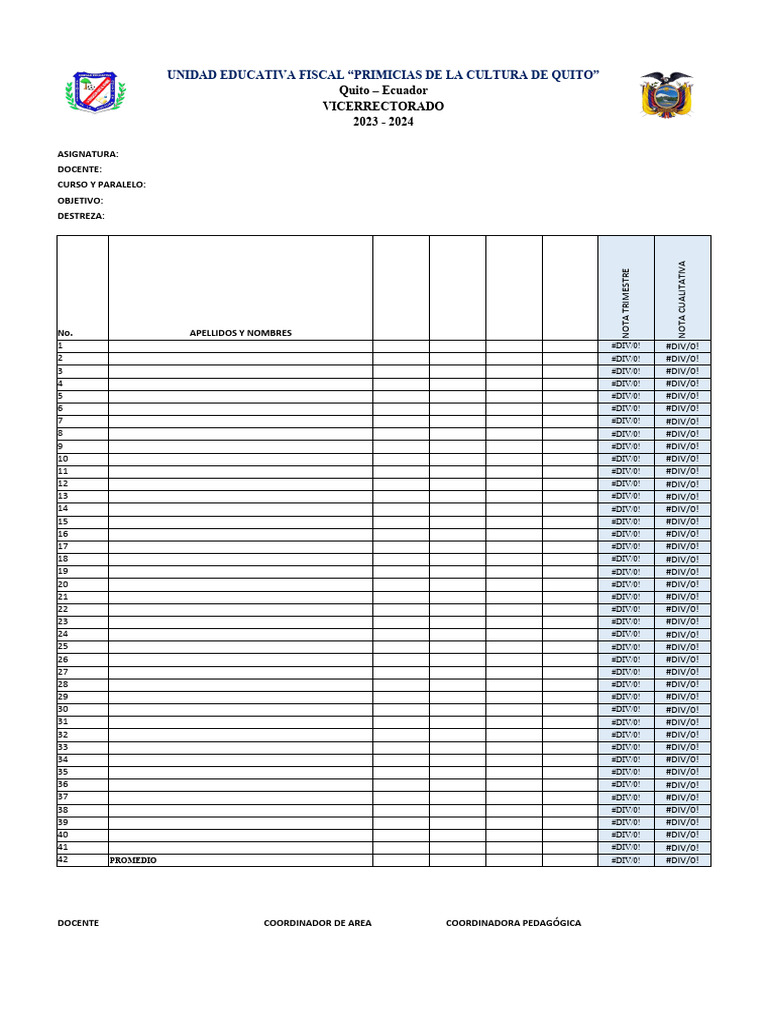 Formato de Notas Ovp, Aie, Al | PDF