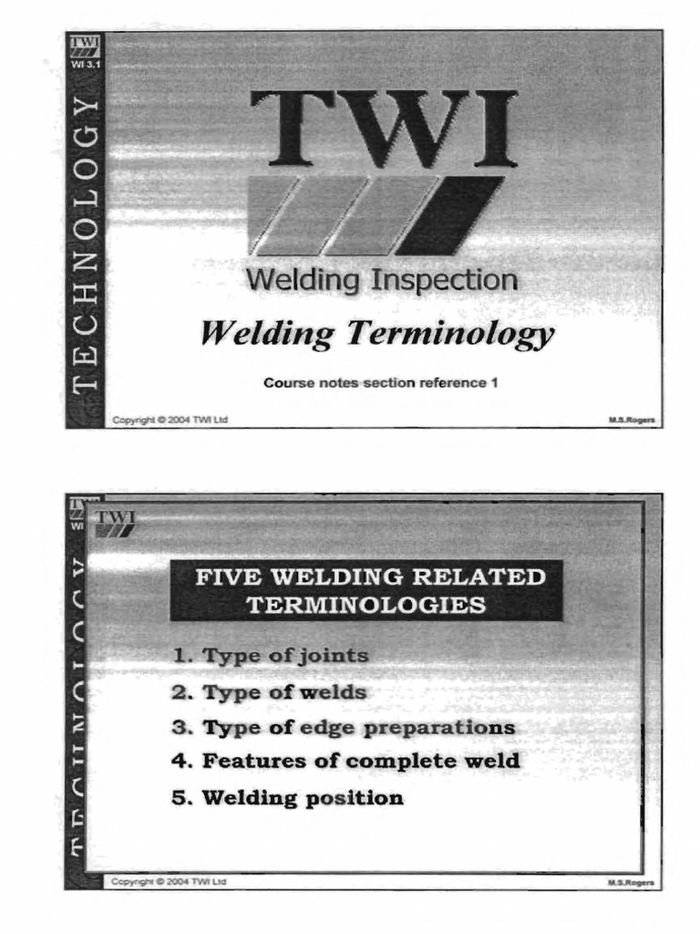 Welding Terminology | PDF | Electric Heating | Welding