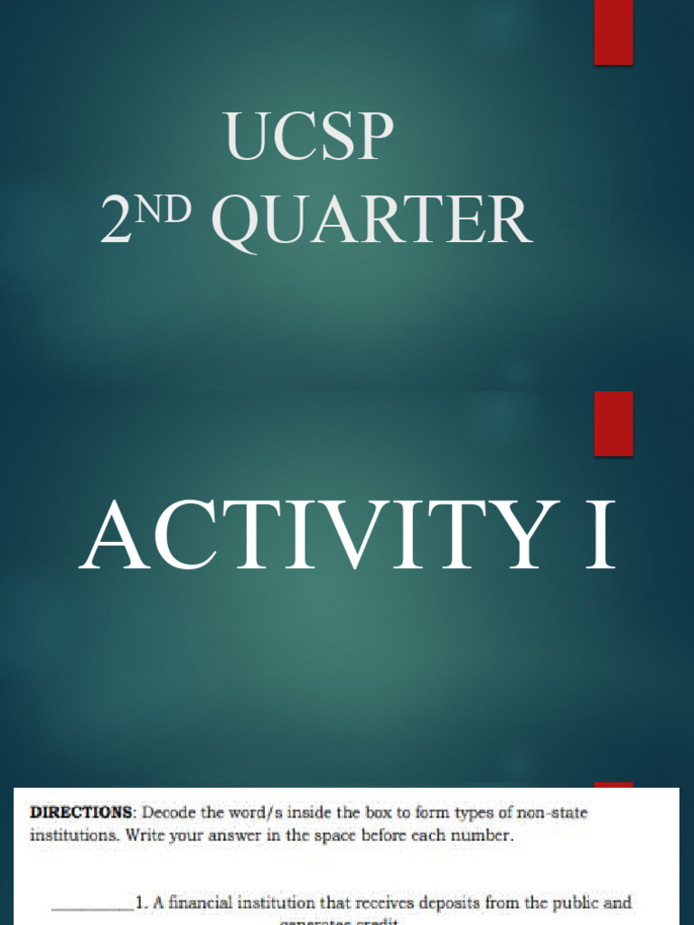 UCSP 2nd Quarter. M 1 Edit | PDF | Decree | Economies