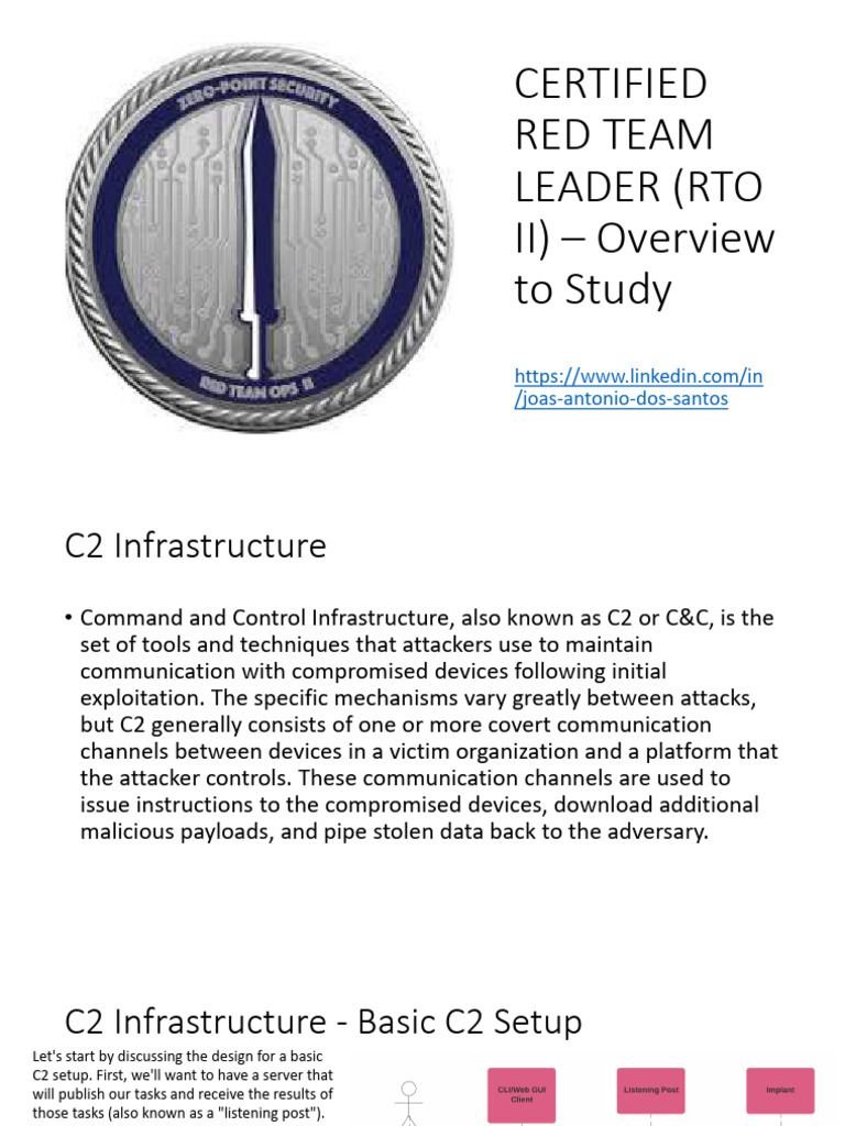 Certified Red Team Leader (Rto II) - Overview To Study | PDF ...