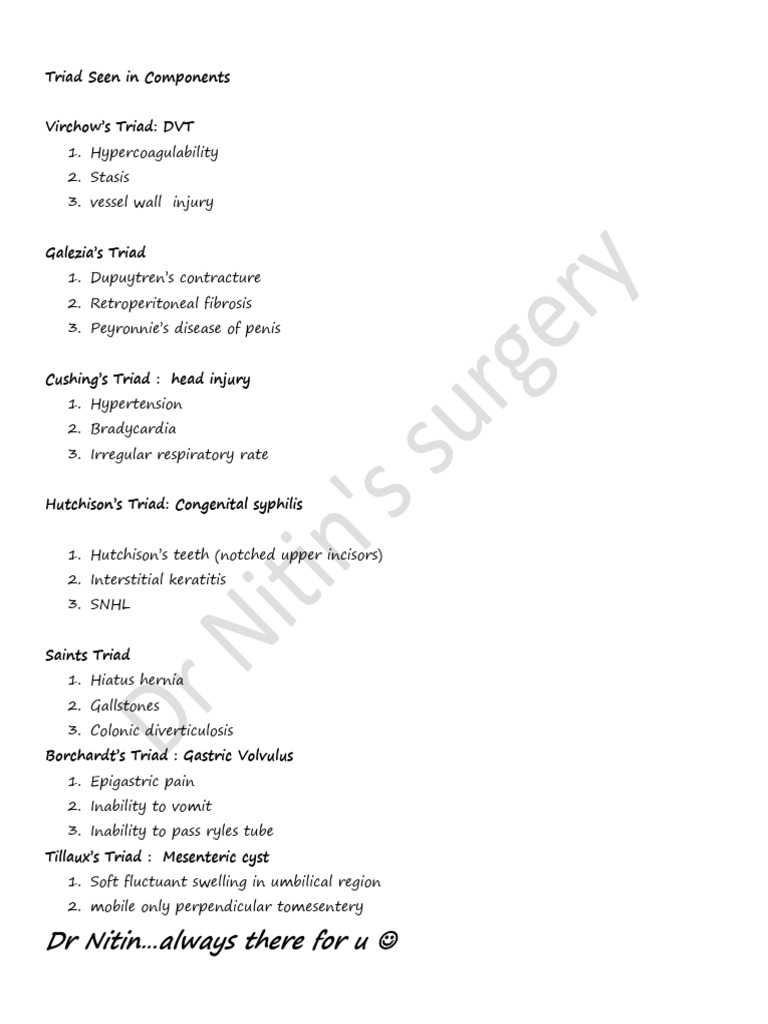 Surgery One Liners | PDF