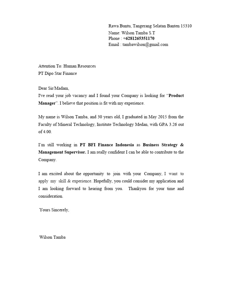 Resume Wilson Tamba | PDF | Marketing | Private Sector