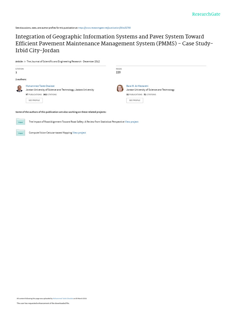 Integration GIS and Paver System | PDF | Geographic Information System ... Integration GIS and Paver System | PDF | Geographic Information System ...