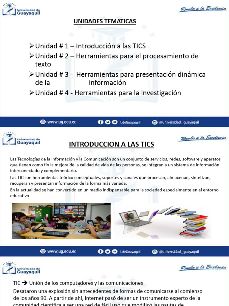 1 TICs - Presentacion, Introduccion - 1 | PDF | Tecnología de información y comunicaciones ...