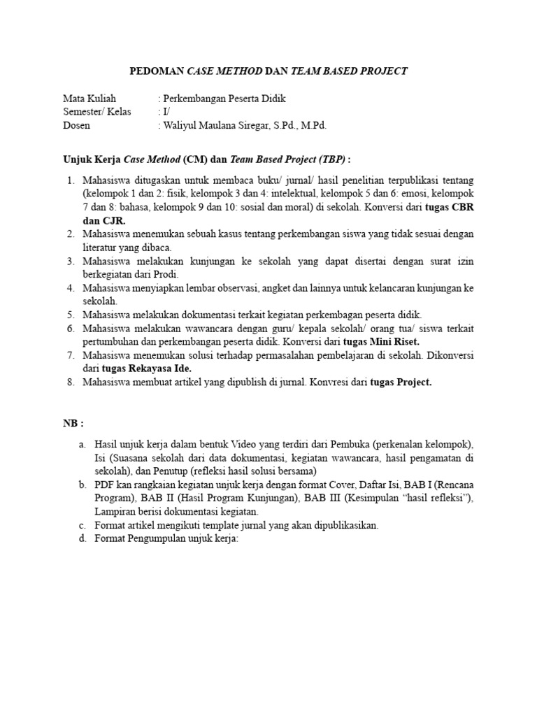 CM Dan TBP PPD | PDF